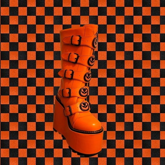 YRU | Shoes | Yru Dune Jackolantern Rave Platform Boots | Poshmark